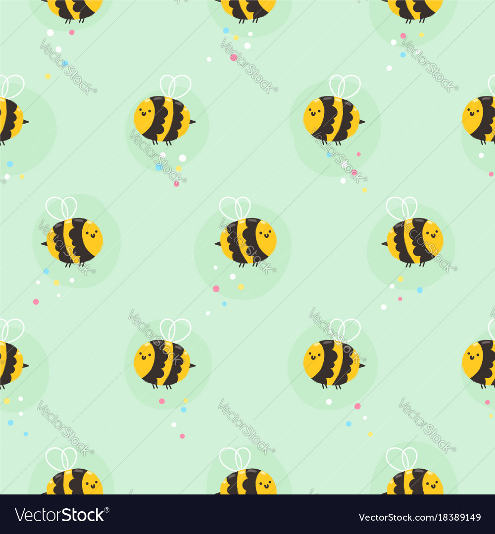 Bee pattern Royalty Free Vector Image - VectorStock