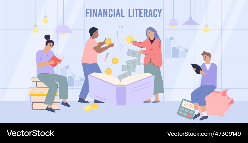 Financial literacy Royalty Free Vector Image - VectorStock