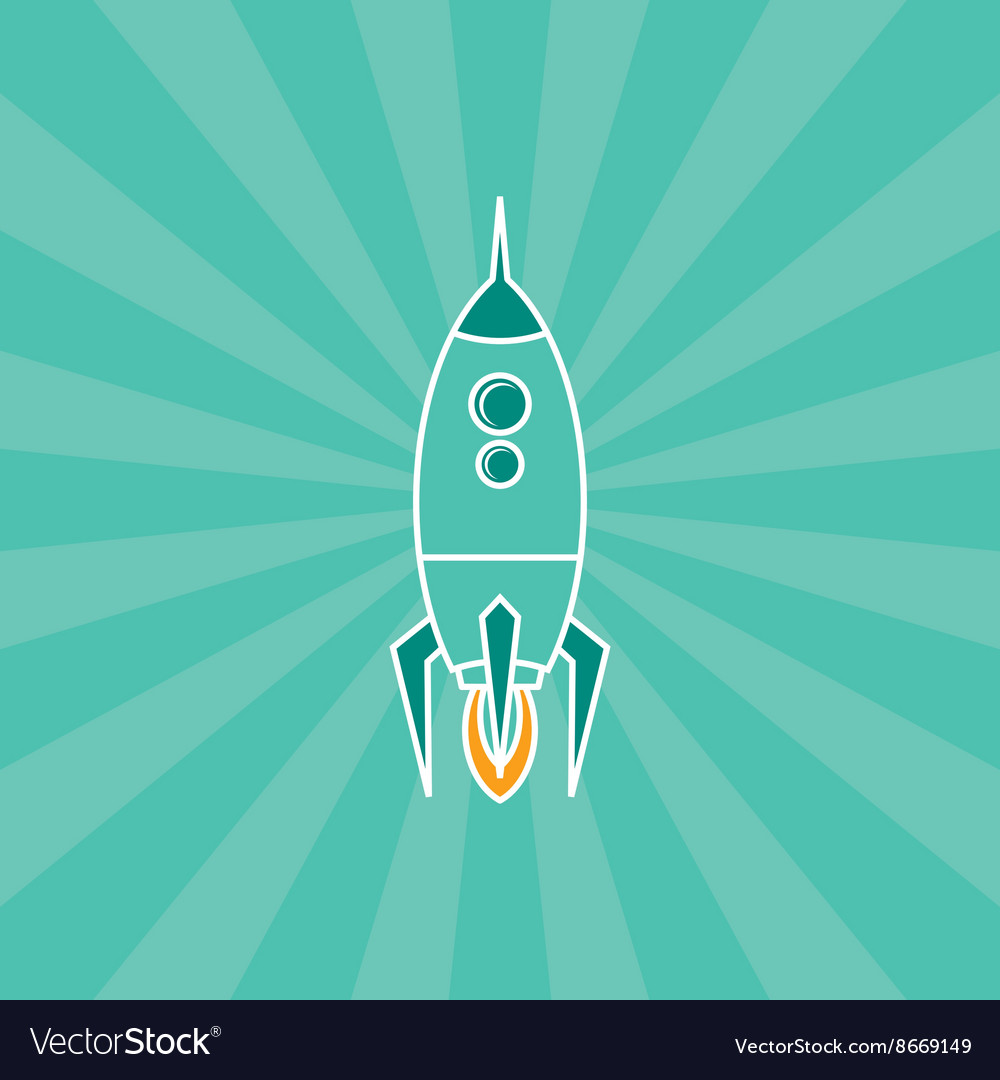 Rocket ship launch Royalty Free Vector Image - VectorStock