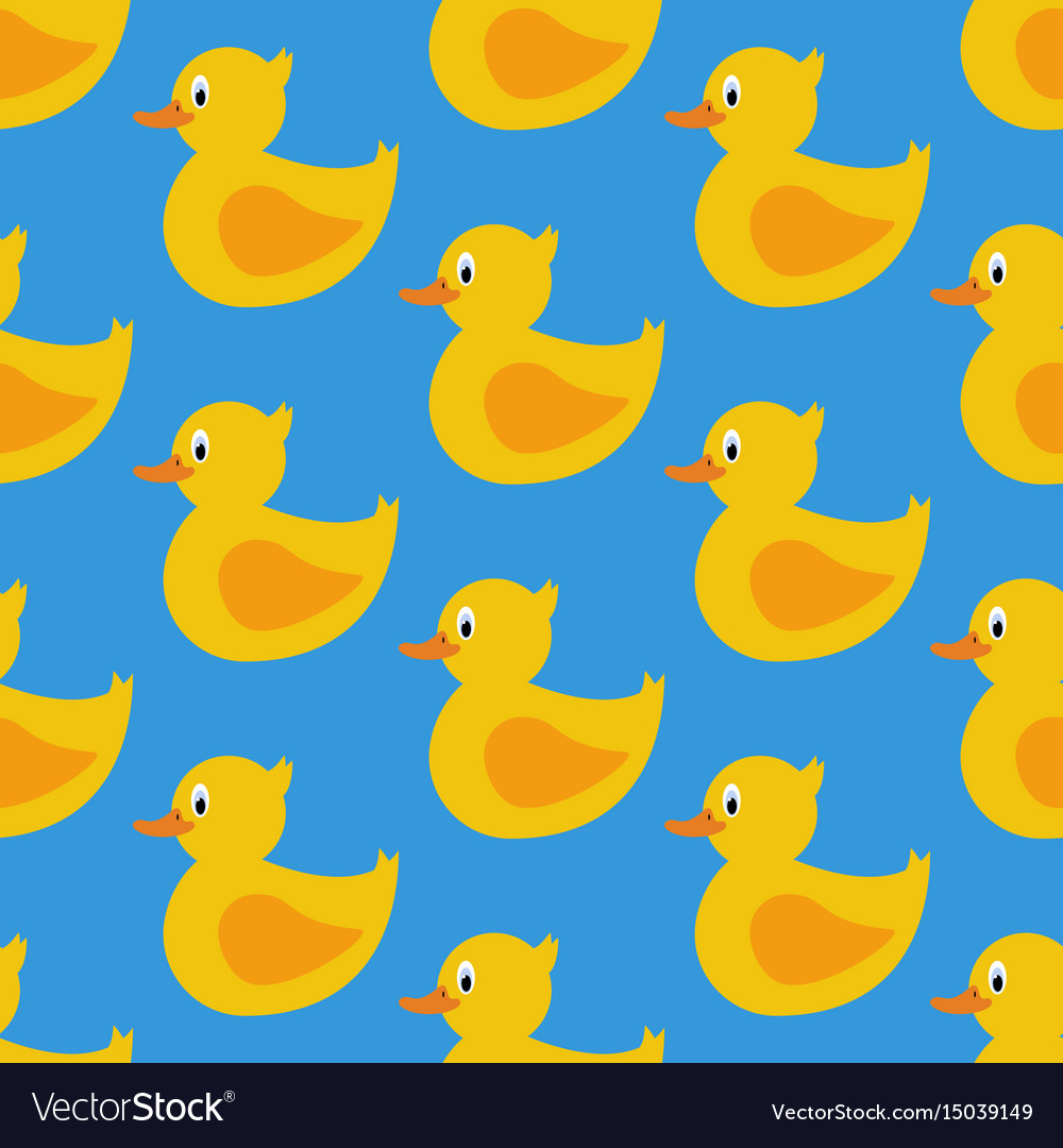 Rubber duck pattern Royalty Free Vector Image - VectorStock