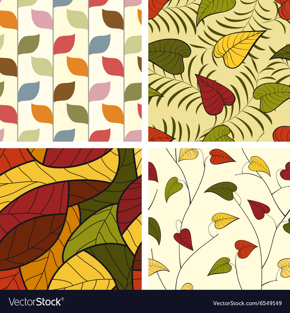 Set seamless patterns backgrounds Royalty Free Vector Image