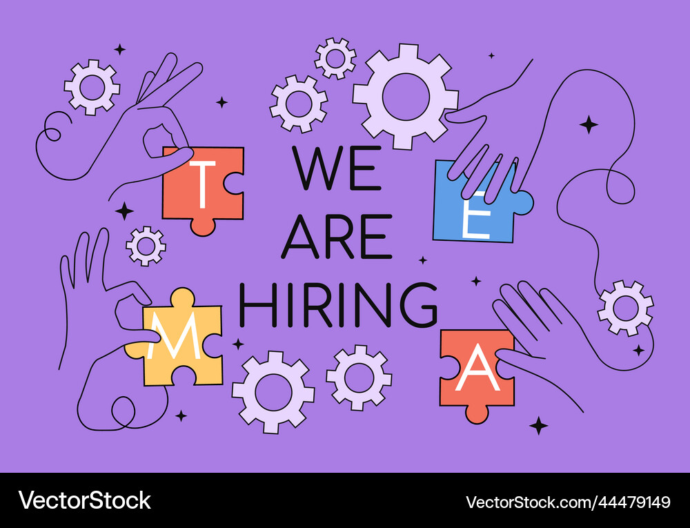 We hiring concept Royalty Free Vector Image - VectorStock