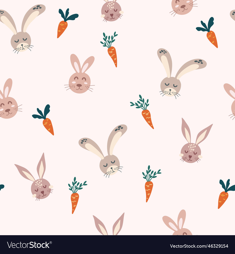 0165 rabbit pattern Royalty Free Vector Image - VectorStock