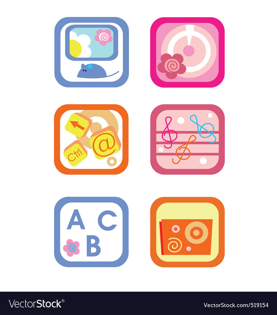 Icons Royalty Free Vector Image - VectorStock