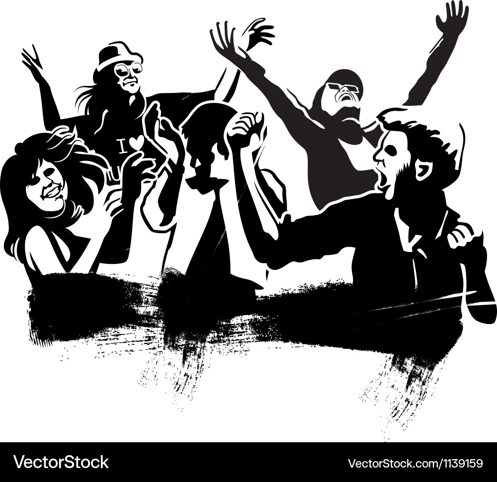 Dancing group Royalty Free Vector Image - VectorStock