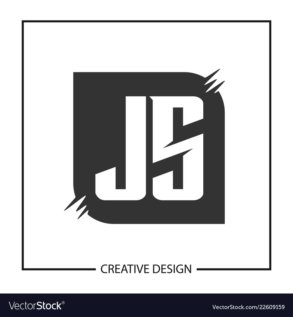 Initial js letter logo template design Royalty Free Vector