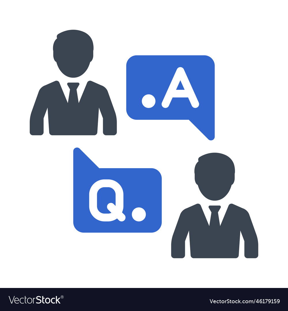 Question and answer icon Royalty Free Vector Image