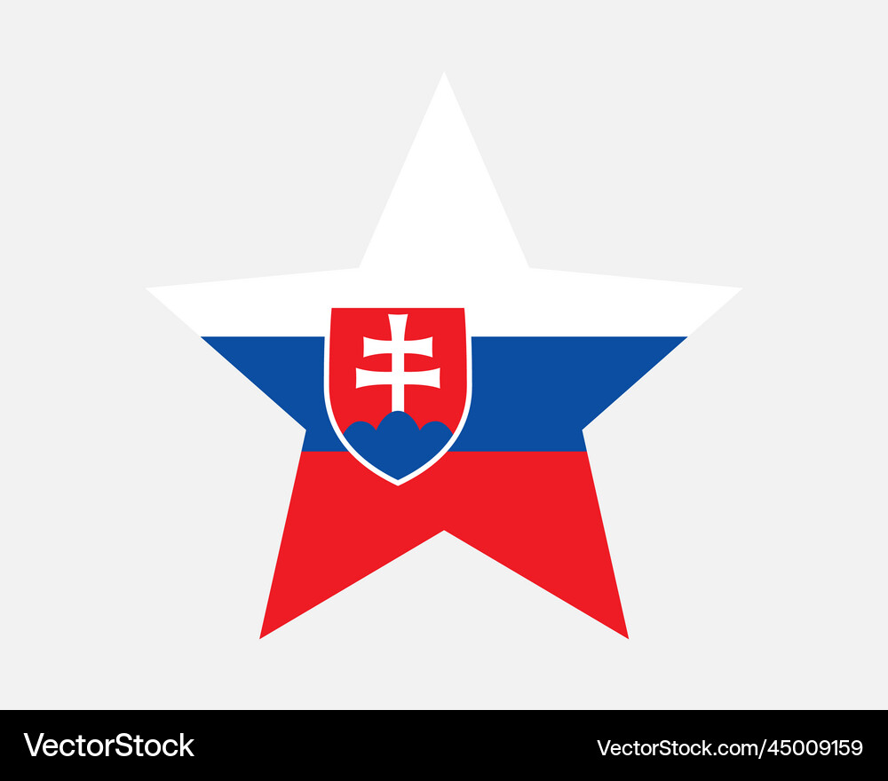 Slovakia star flag Royalty Free Vector Image - VectorStock
