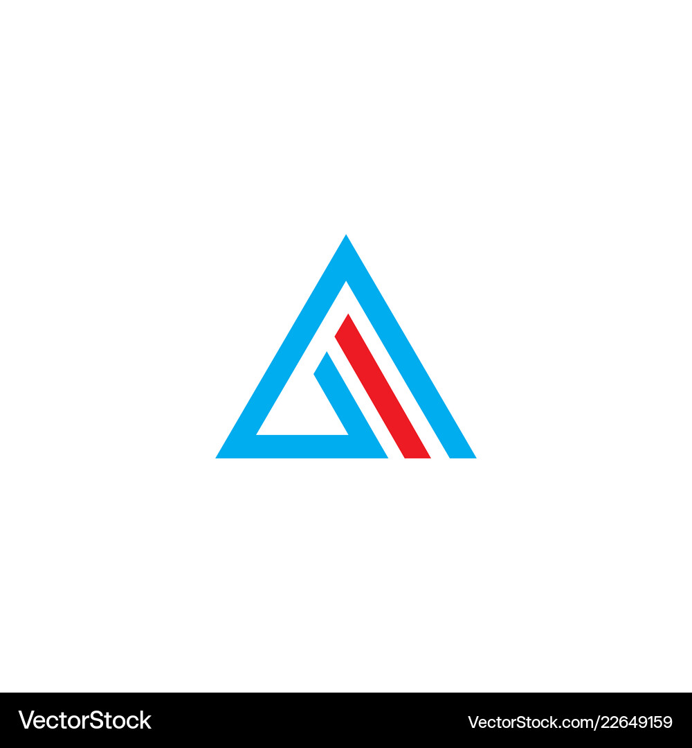 Triangle abstract line company logo Royalty Free Vector