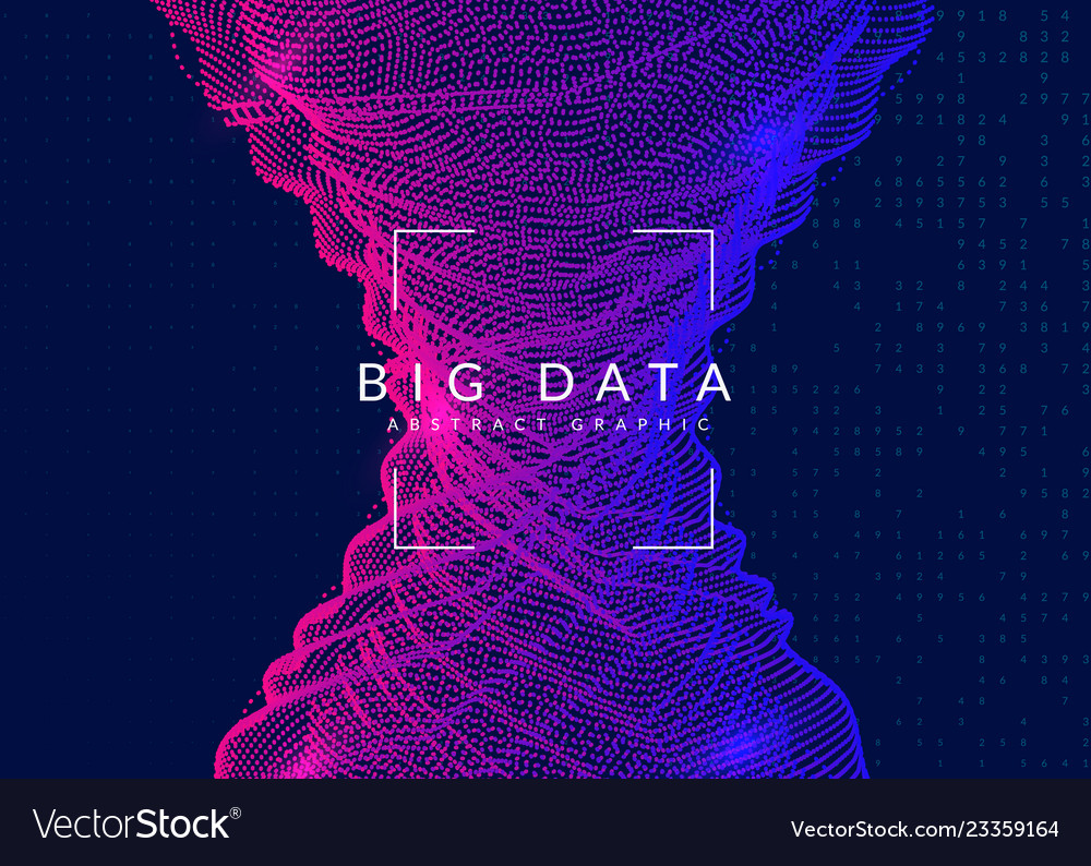Big data background technology for visualization Vector Image