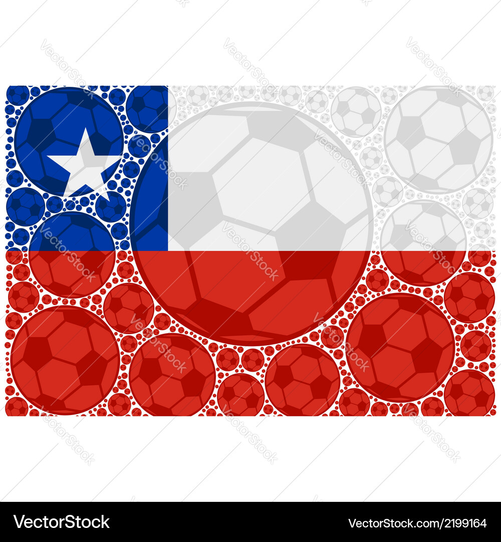 Chile soccer balls Royalty Free Vector Image - VectorStock