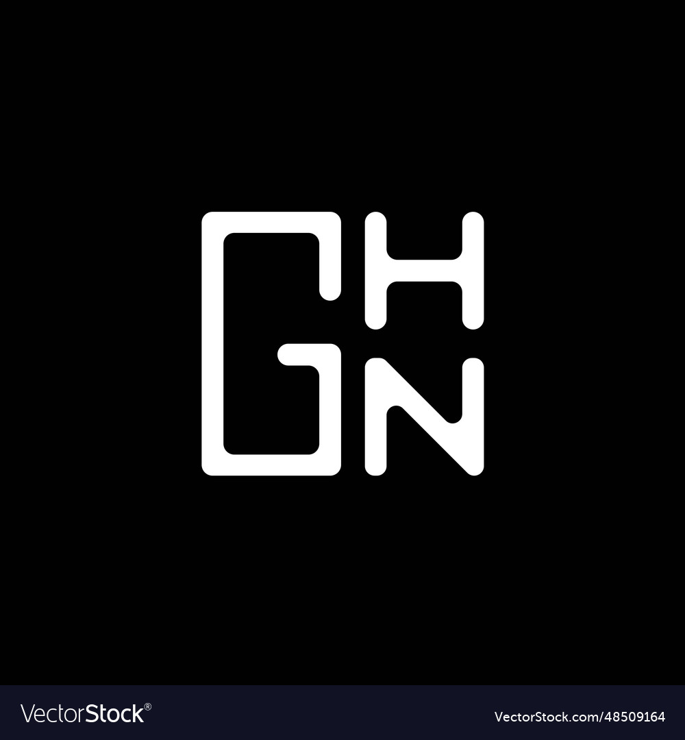 Ghn letter logo design simple and modern Vector Image
