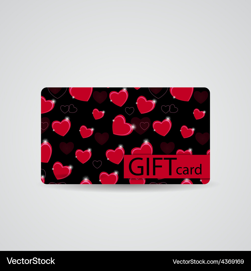 Abstract beautiful heart gift card design Vector Image
