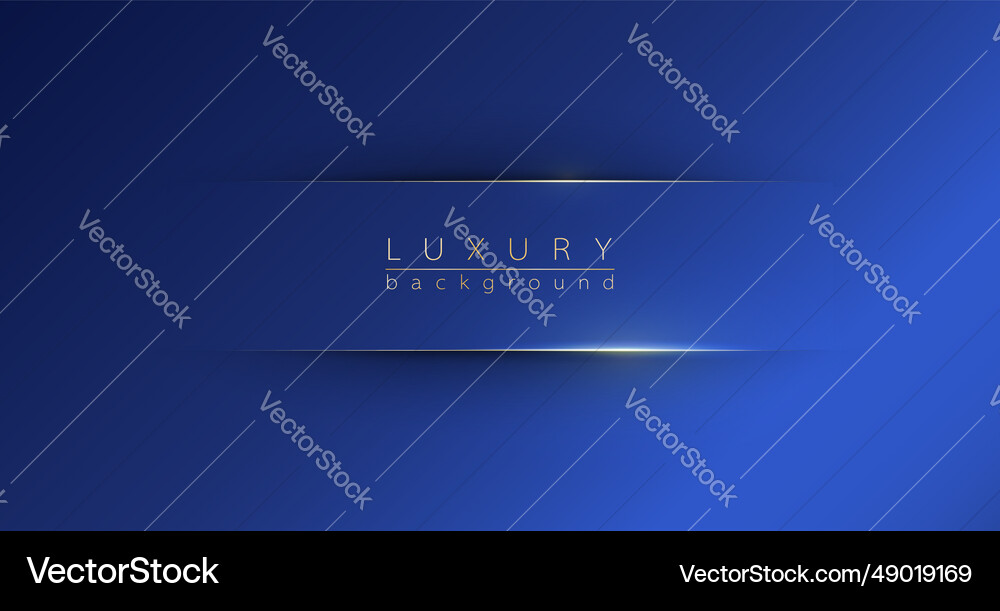 Abstract luxury gold blue template design Vector Image