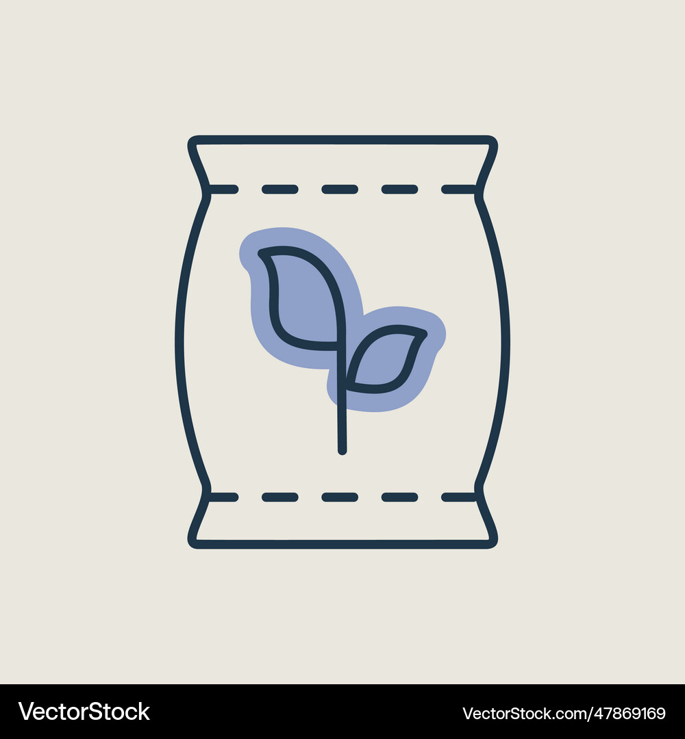 Fertilizer bag isolated icon graph symbol Vector Image