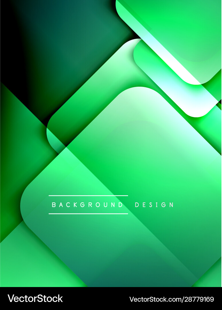 Rounded squares shapes composition geometric Vector Image