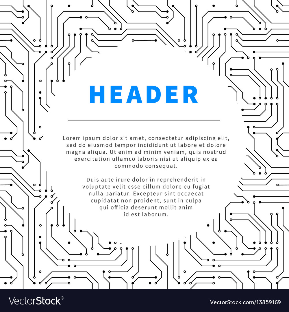 Technology background with microchip pattern Vector Image