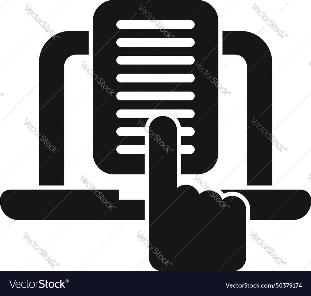 Data access document icon simple Royalty Free Vector Image