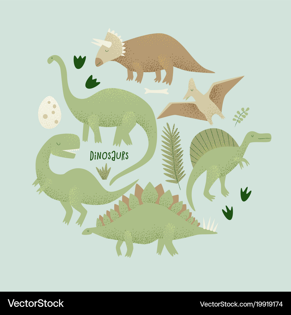Dinosaurs design tyrannosaurus rex Royalty Free Vector Image