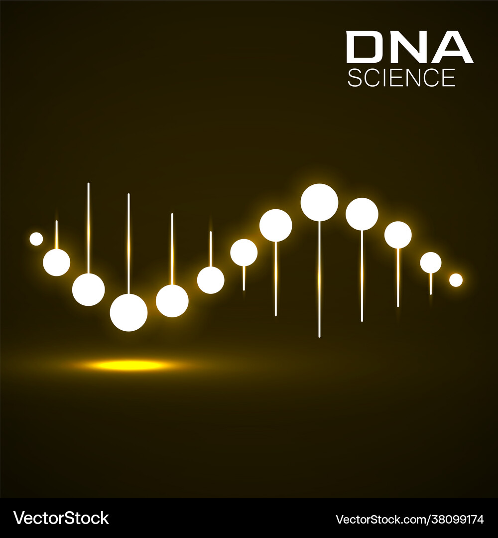 Neon logo dna template for science Royalty Free Vector Image