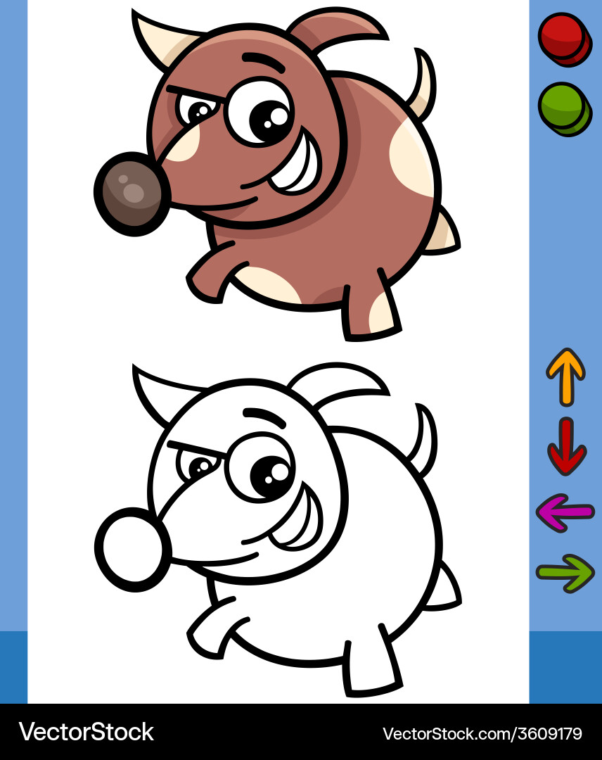 Dog game character cartoon Royalty Free Vector Image