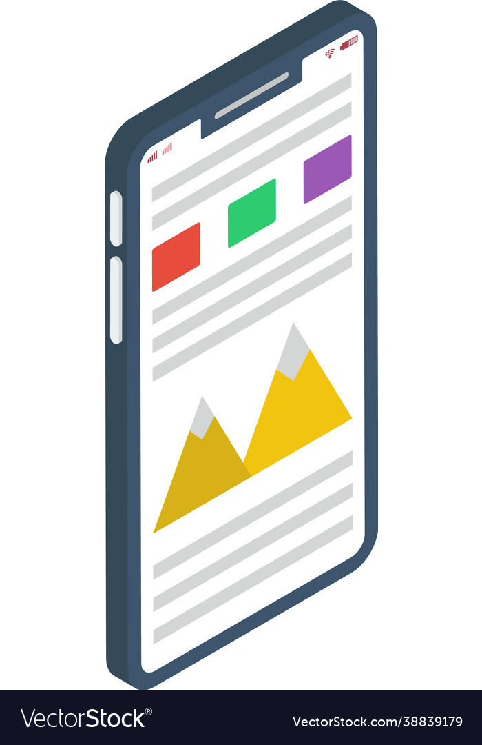 Mobile layout Royalty Free Vector Image - VectorStock