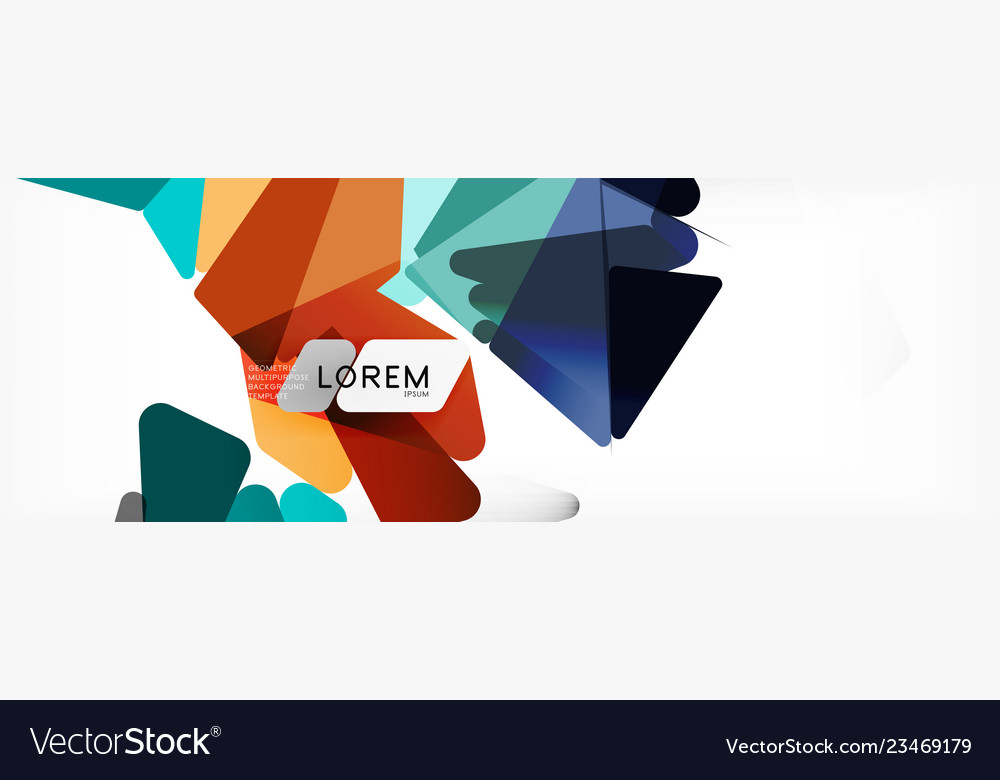 Mosaic Triangular Low Poly Style Abstract Vector Image