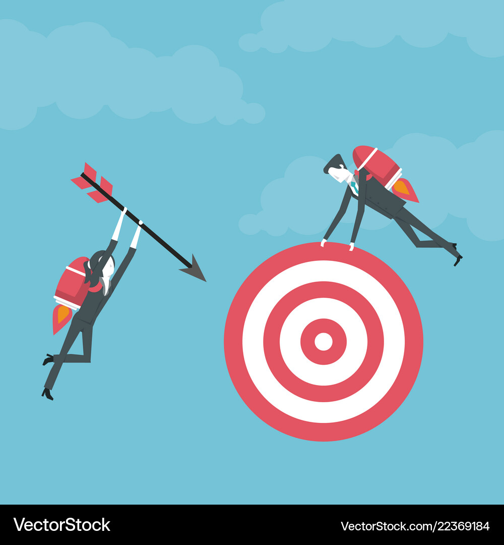 Business partners working Royalty Free Vector Image