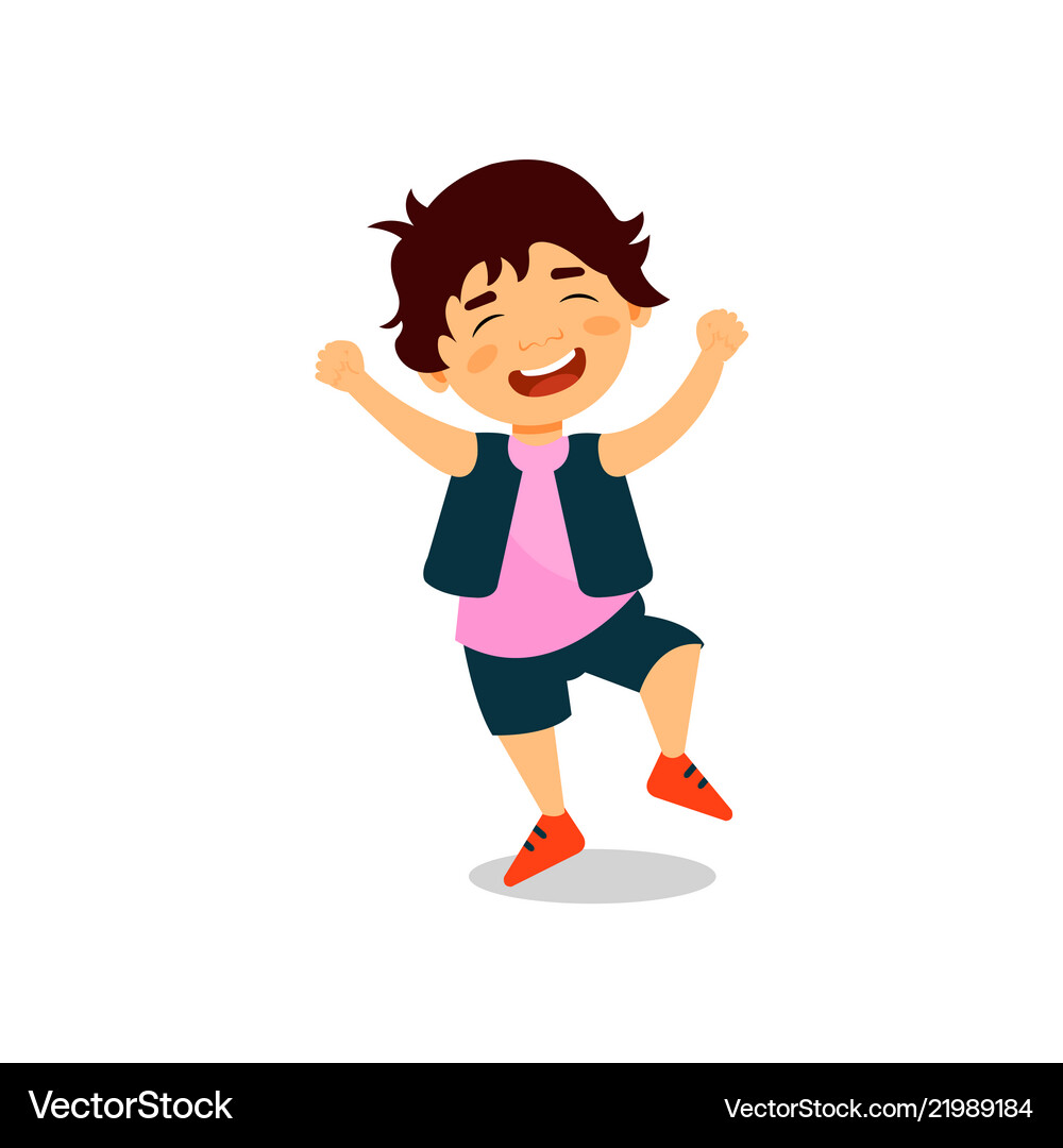 Cute happy smiling boy on a Royalty Free Vector Image
