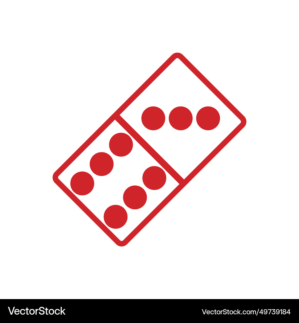 Dominoes icon Royalty Free Vector Image - VectorStock