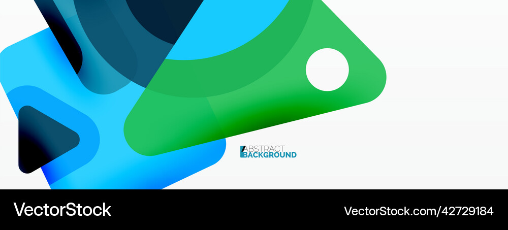 Line triangle square and circle primitive Vector Image
