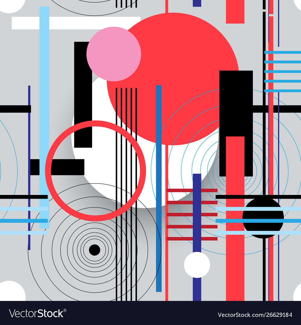 Seamless bright geometric abstract pattern Vector Image