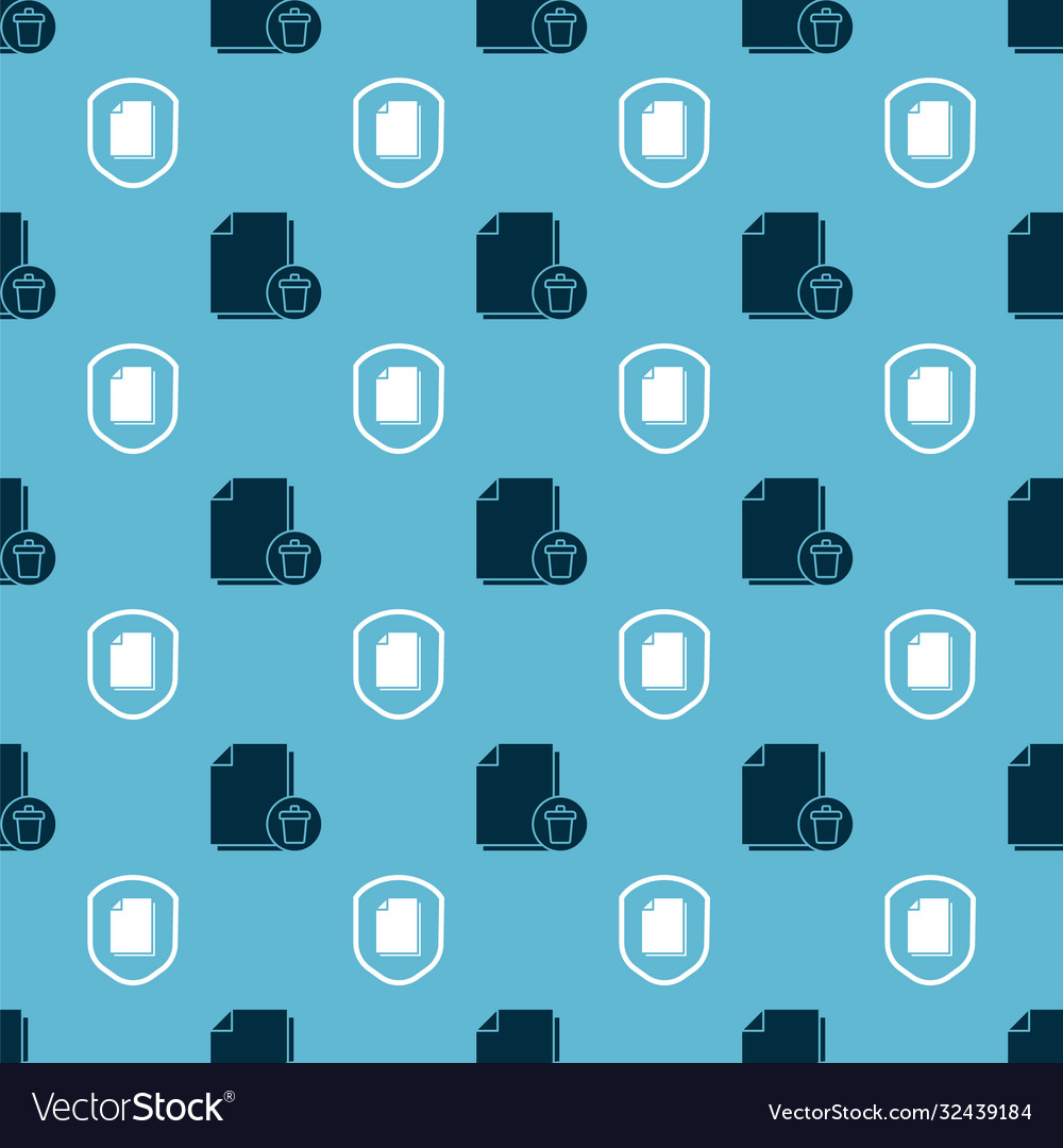 Set delete file document and document protection Vector Image Set delete file document and document protection Vector Image