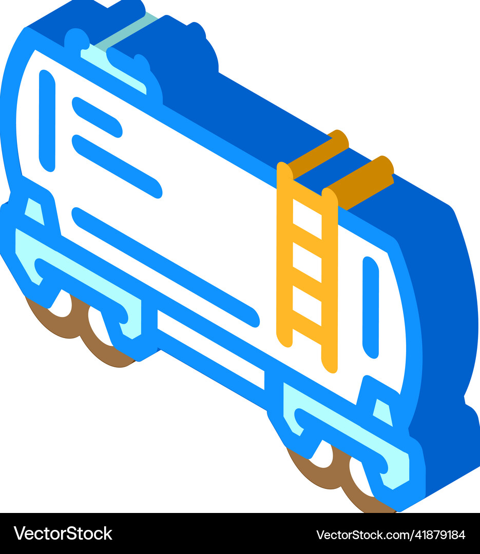 Tank carriage isometric icon Royalty Free Vector Image