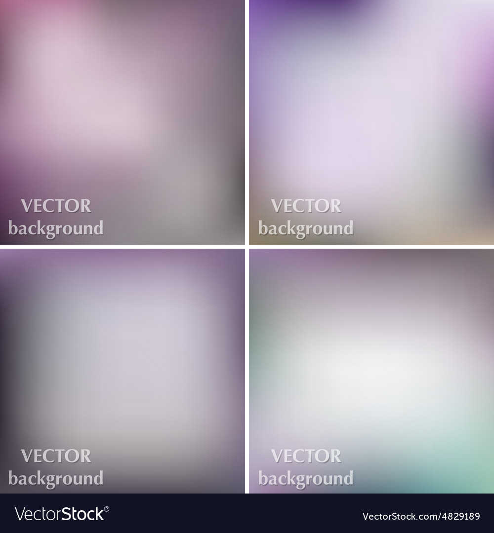 Abstract colorful blurred backgrounds set Vector Image