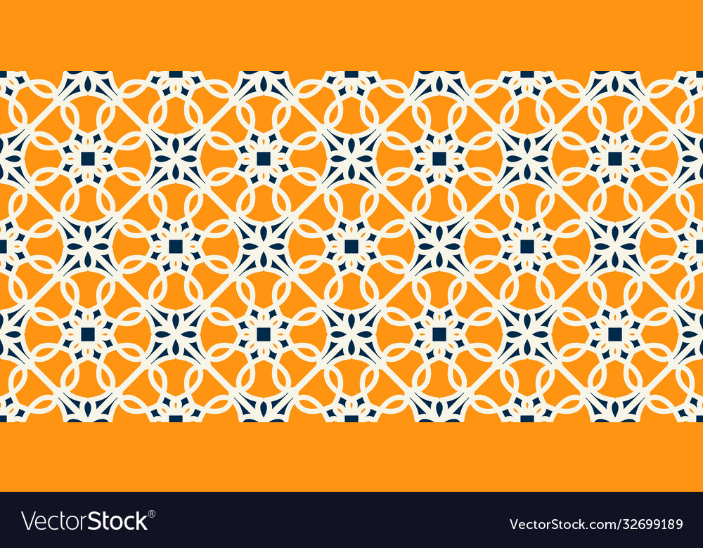 Border arabic pattern Royalty Free Vector Image