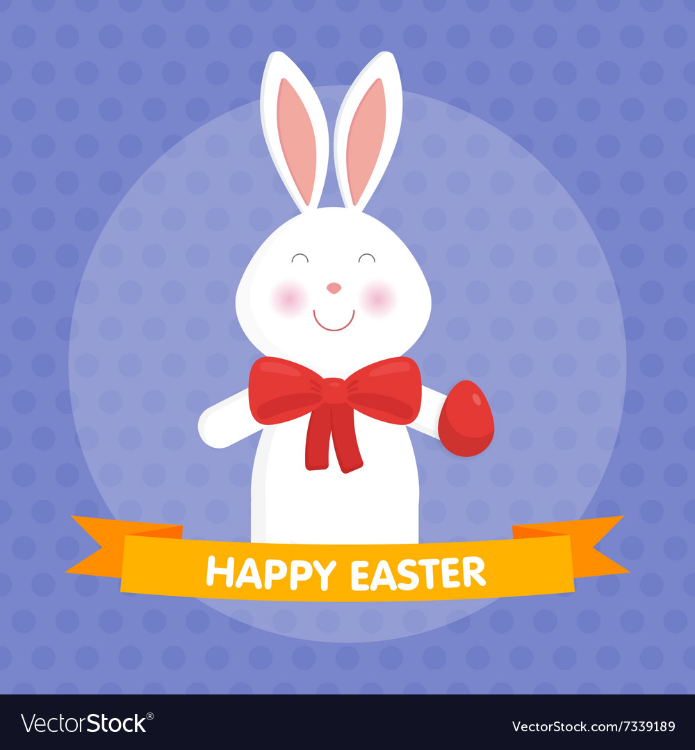 Cute Easter bunny Royalty Free Vector Image - VectorStock