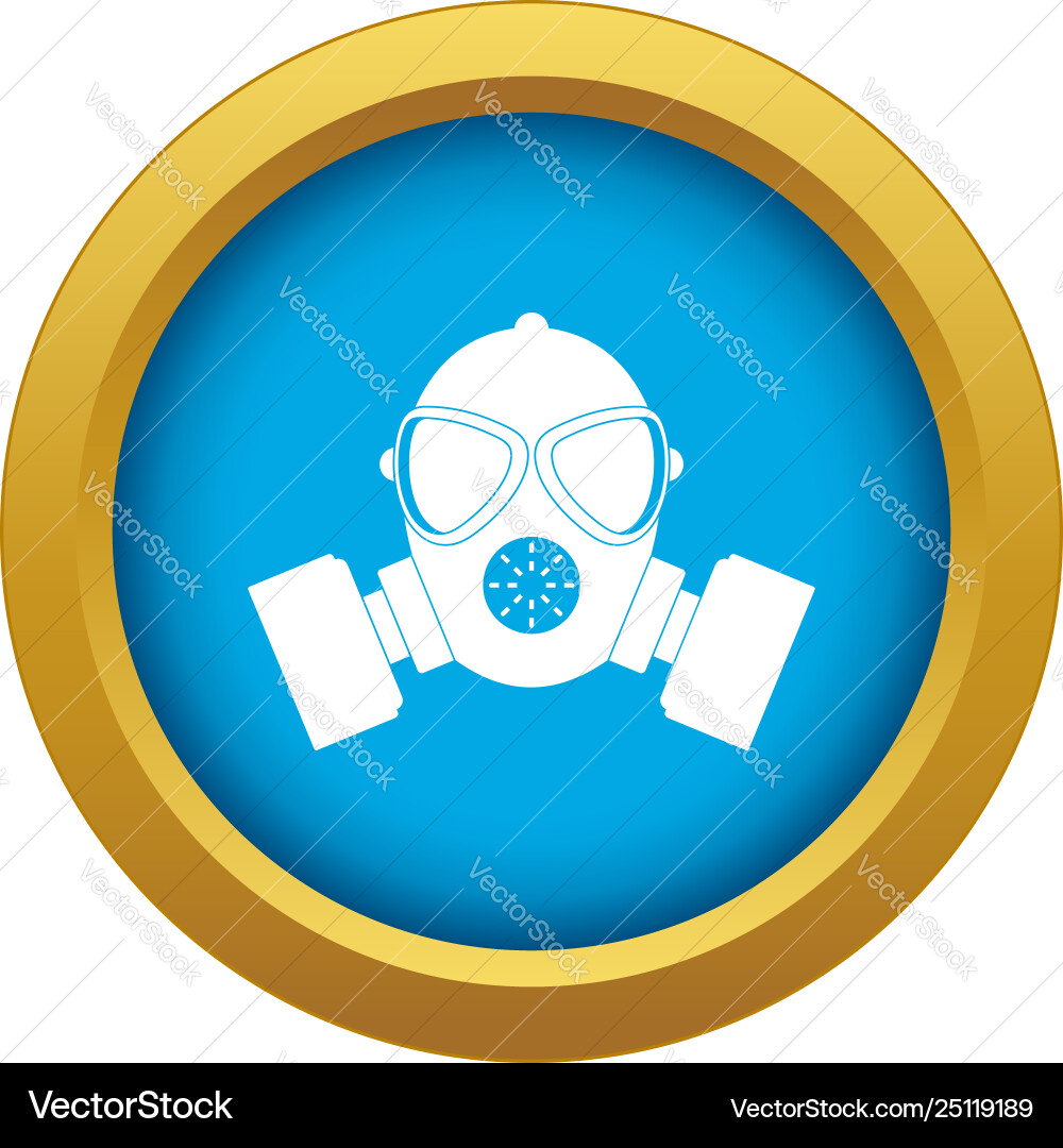 Respirator icon blue isolated Royalty Free Vector Image
