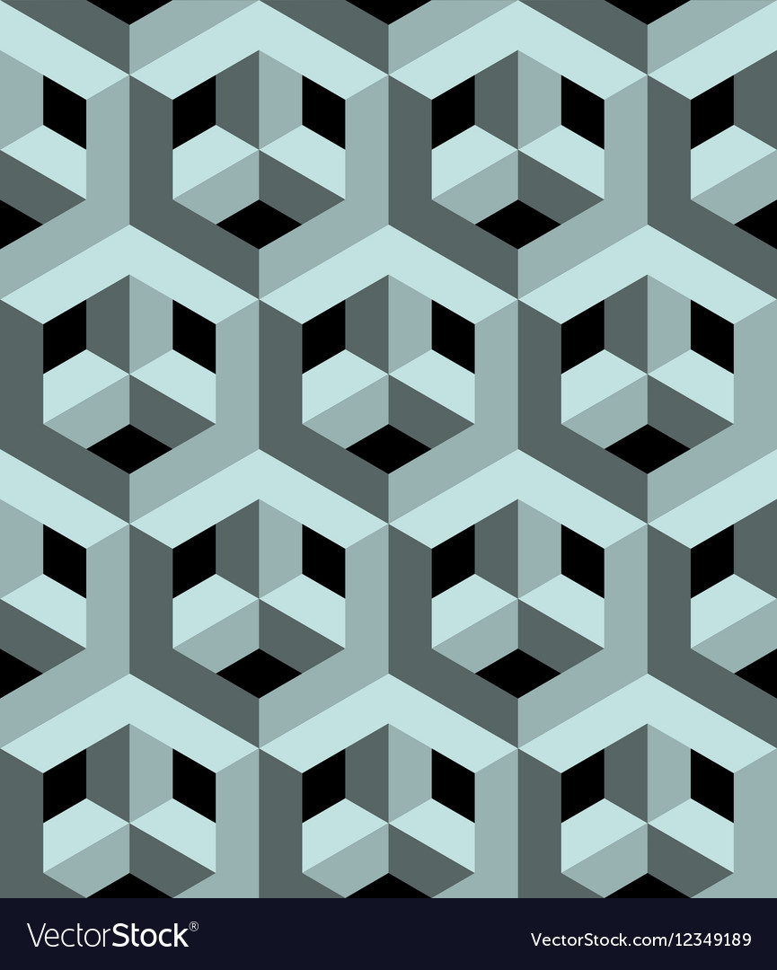 Seamless 3d pattern Royalty Free Vector Image - VectorStock