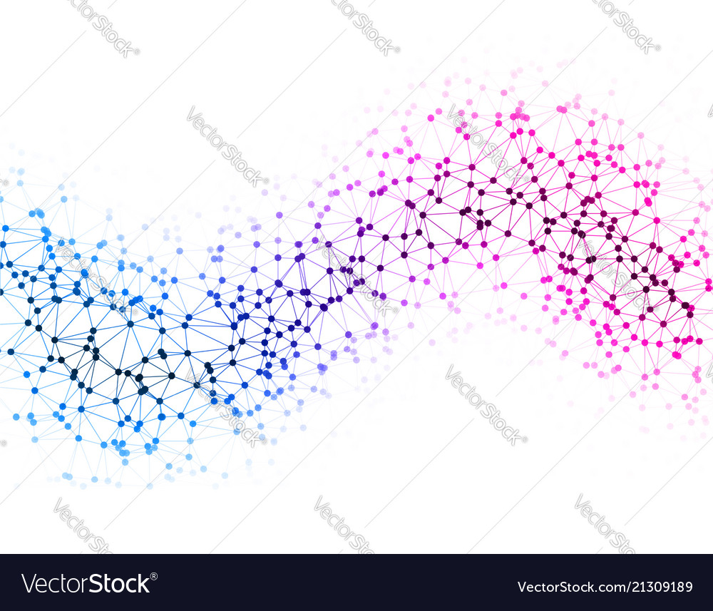 The dots are connected by lines in the form of a Vector Image The dots are connected by lines in the form of a Vector Image