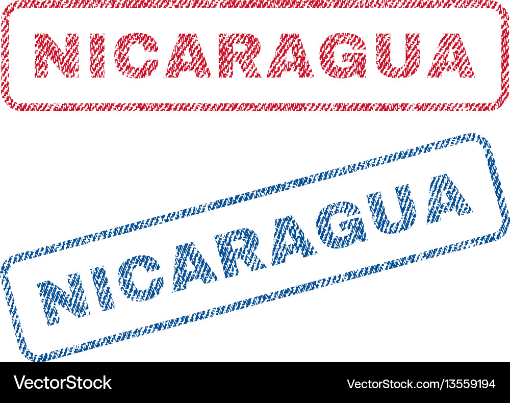 Nicaragua textile stamps Royalty Free Vector Image