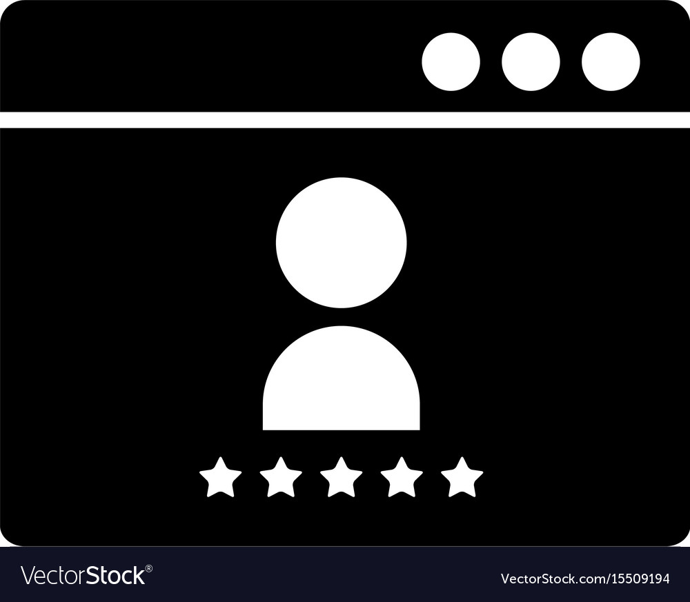 Template web with user Royalty Free Vector Image
