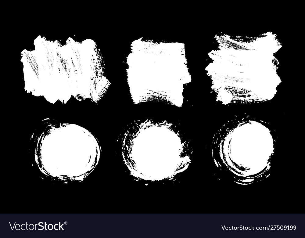 Brush strokes paintbrush set grunge Royalty Free Vector