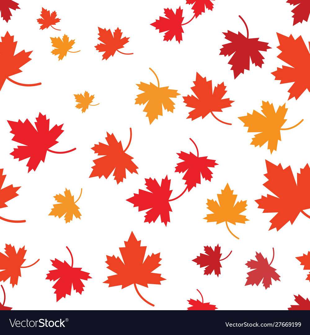 Maple leaf seamless Royalty Free Vector Image - VectorStock