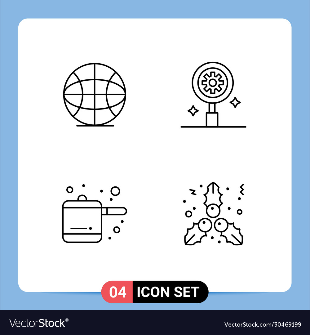 Mobile interface line set 4 pictograms Royalty Free Vector Mobile interface line set 4 pictograms Royalty Free Vector