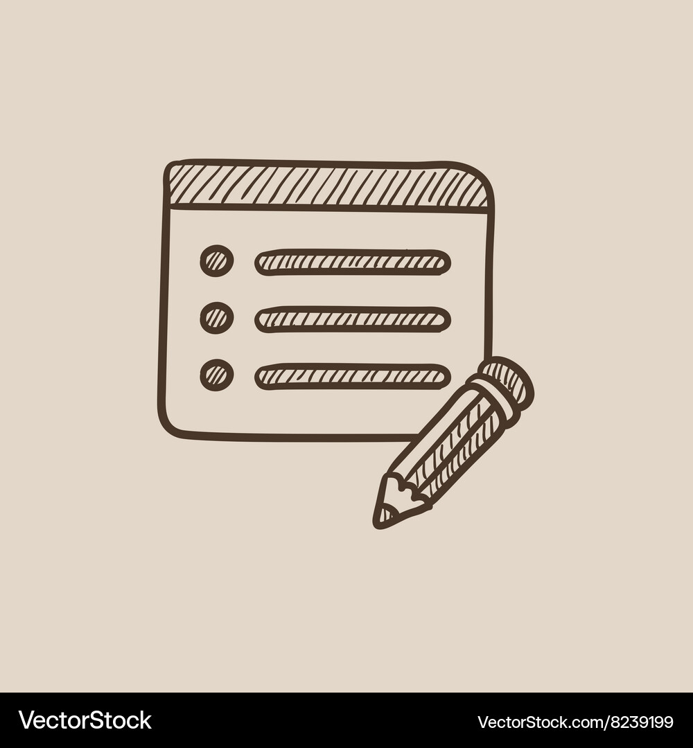Taking note sketch icon Royalty Free Vector Image