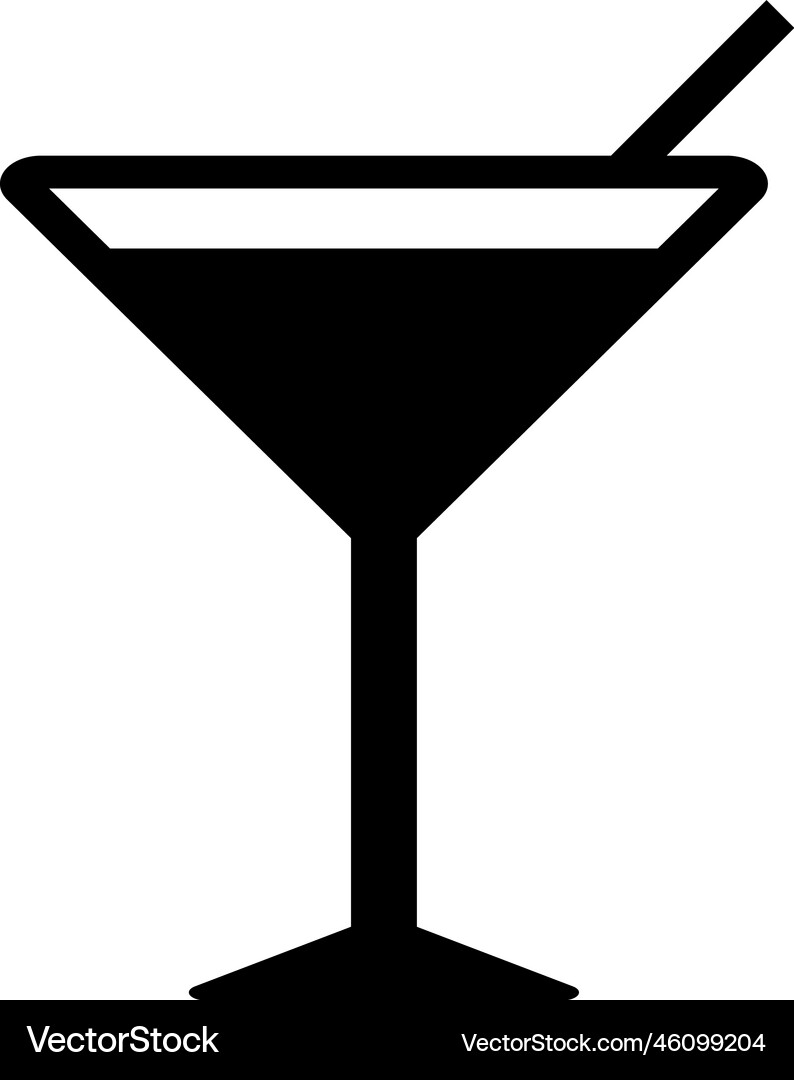 Cocktail icon in trendy style isolated Royalty Free Vector