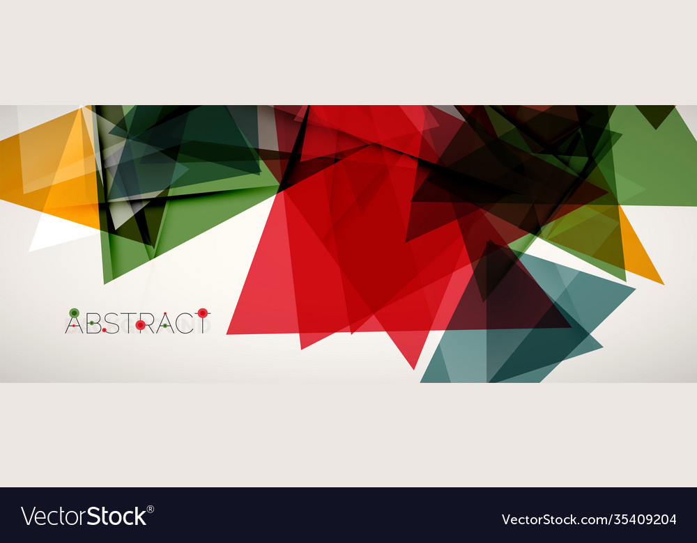 Geometric abstract background color triangle Vector Image