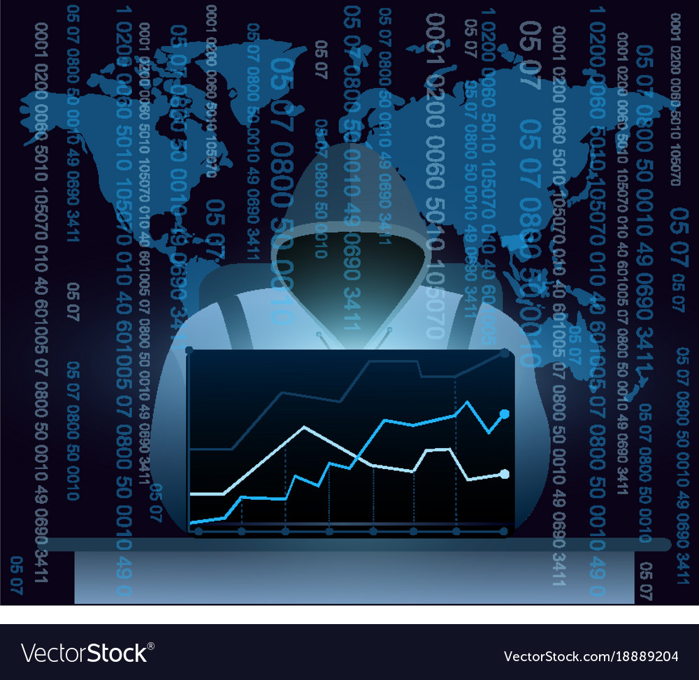Hacker with laptop hacking Royalty Free Vector Image Hacker with laptop hacking Royalty Free Vector Image