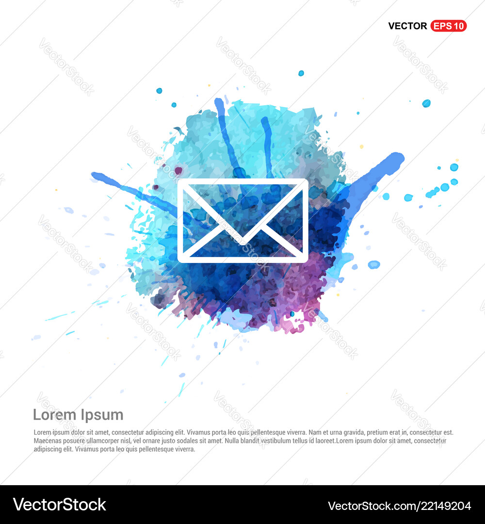 Message - watercolor background Royalty Free Vector Image